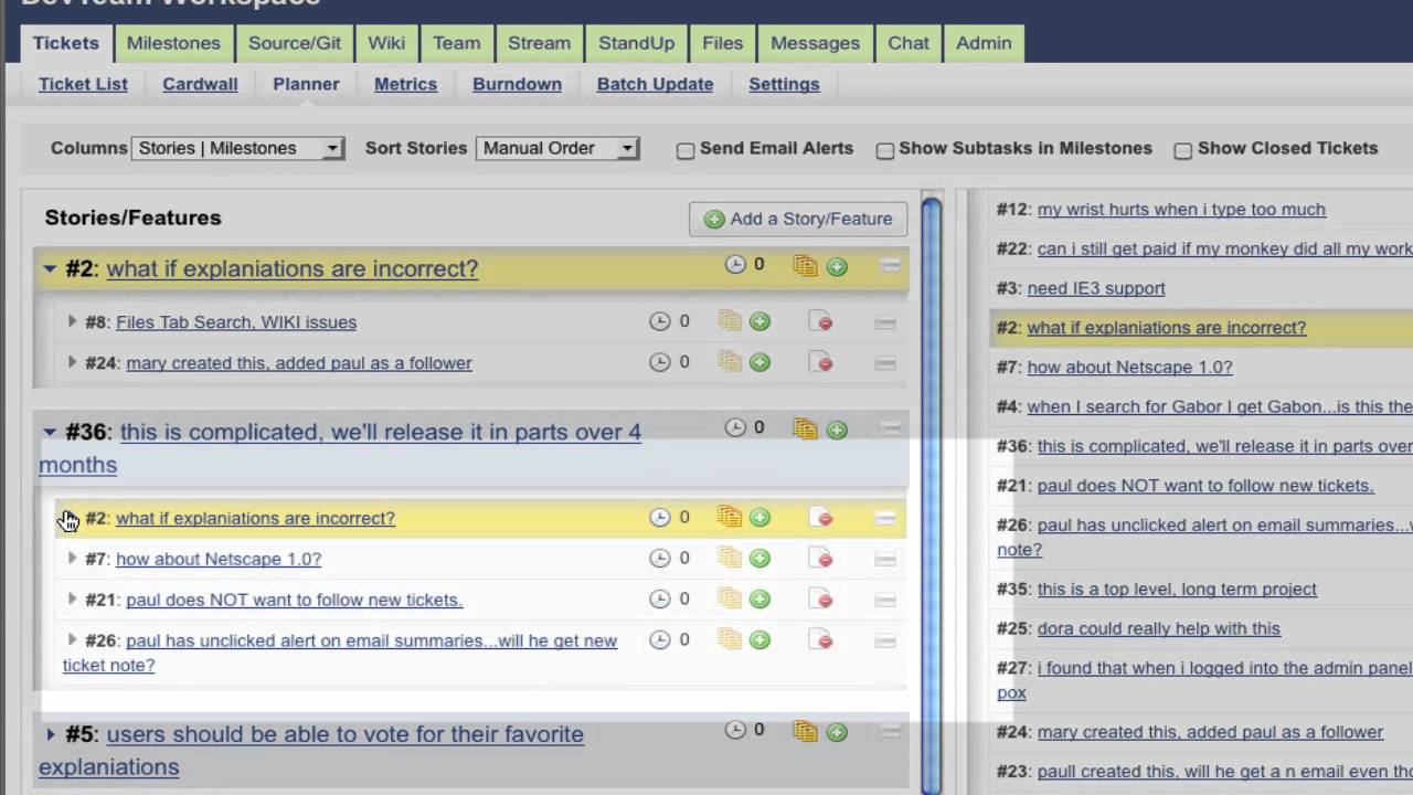 Assembla Ticket Tool Overview