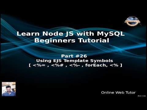 Learn Learn Node JS with MySQL APIs Development Beginners Tutorial | Using EJS Template Symbols ...