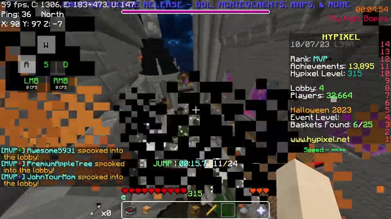 Hypixel Turbo Bat Racers: 00:32.936 Cryptic Castle run