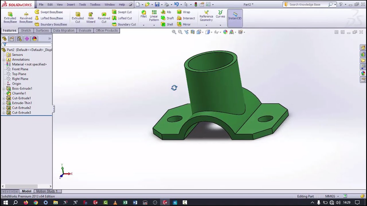SolidWorks || 3D Modeling Practice - 1st model