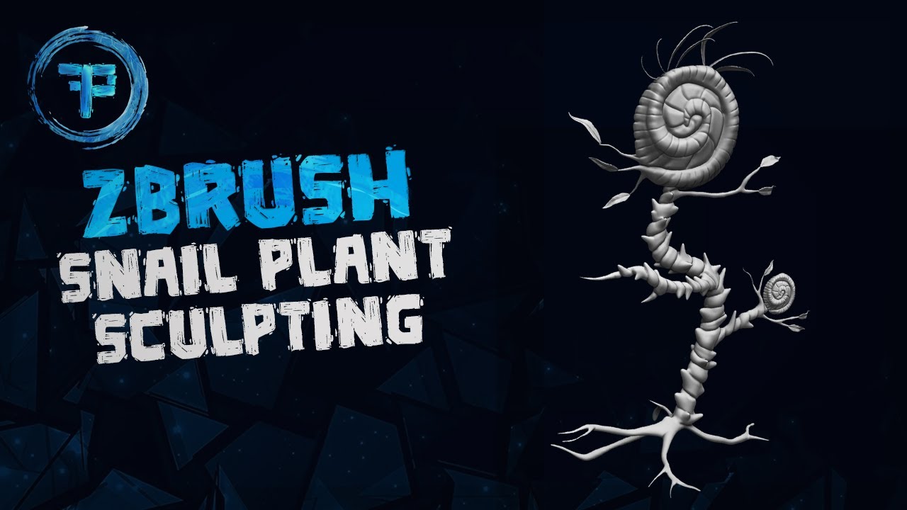 Zbrush Snail Plant Sculpting