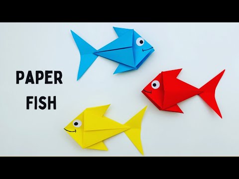 How To Make Easy Origami Paper Fish For Kids / Nursery Craft Ideas / Paper Craft Easy / KIDS crafts