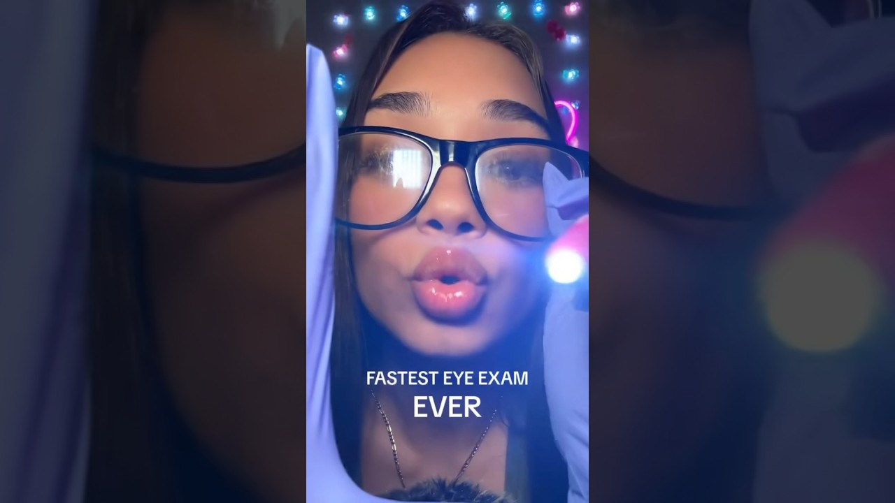 Fastest Eye Exam EVER! #asmr #fastasmr #fastandaggressive #asmreyeexam #mouthsounds #fyp