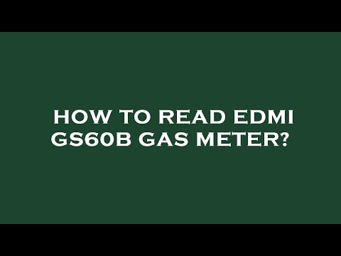 How to read edmi gs60b gas meter?
