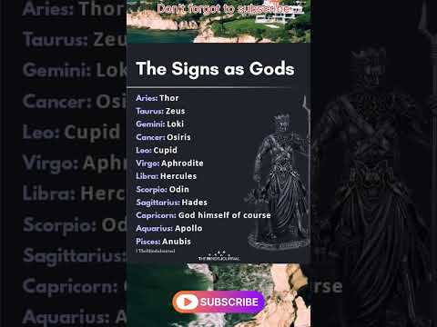 The signs as God..#zodiacfacts #zodiacsign