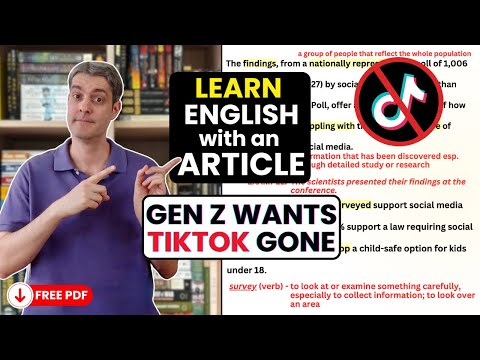 Nearly Half of Gen Z Wants TikTok Gone! | Learn English with an Article