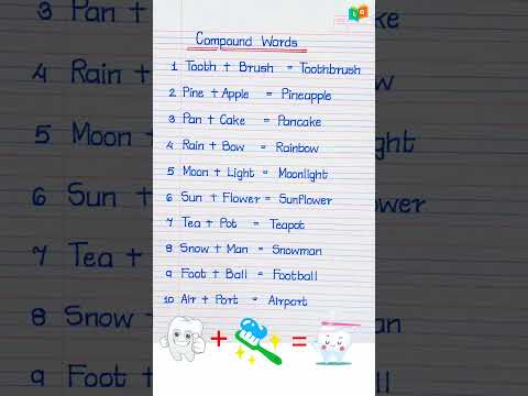 10 Compounds Words || Compound Words In English || Compound Word || english words