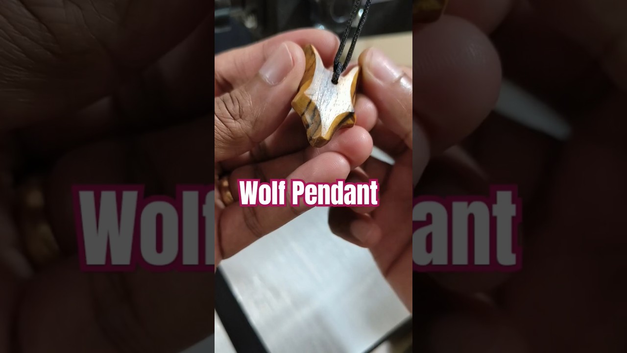 How to make a Teakwood Wolf Pendant | #ScrollSaw #WoodWorking