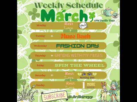 STREAM SCHEDULE 3.24-3.30 #englishvtuber #fashionindustry #kpop #vtuber #fashionstylist