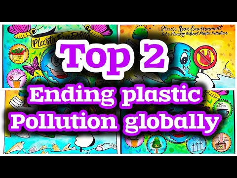 Ending Plastic Plastic Pollution Globally drawing/Earth Day Drawing/ Environment Day Drawing