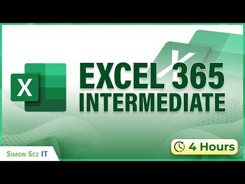 Microsoft Excel 365 Intermediate Training: 4+ Hour Excel Tutorial Class