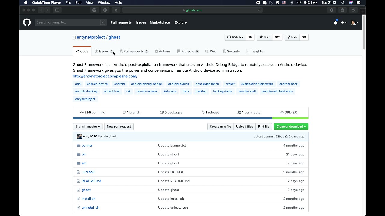 Ghost - Framework is an Android post exploitation Framework that Exploits the Android Debug Bridge🚞