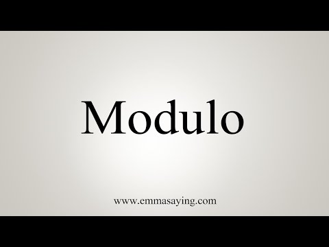 How To Say Modulo