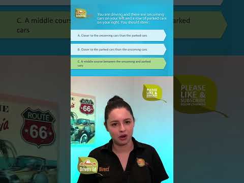 Road Roulette: When parked cars team up with moving ones (what to do?) #SafeDriving DMV Question #19