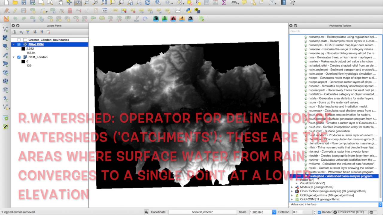 QGIS Tutorial 1: Generating watersheds from DEM