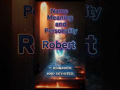 Robert β Name Meaning and Personality
