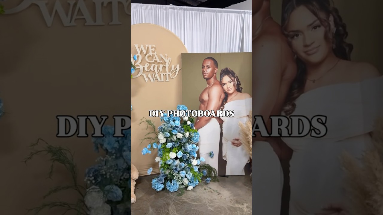 DIY photoboards for baby shower | photo backdrops #diyphotoboards #diybabyshower