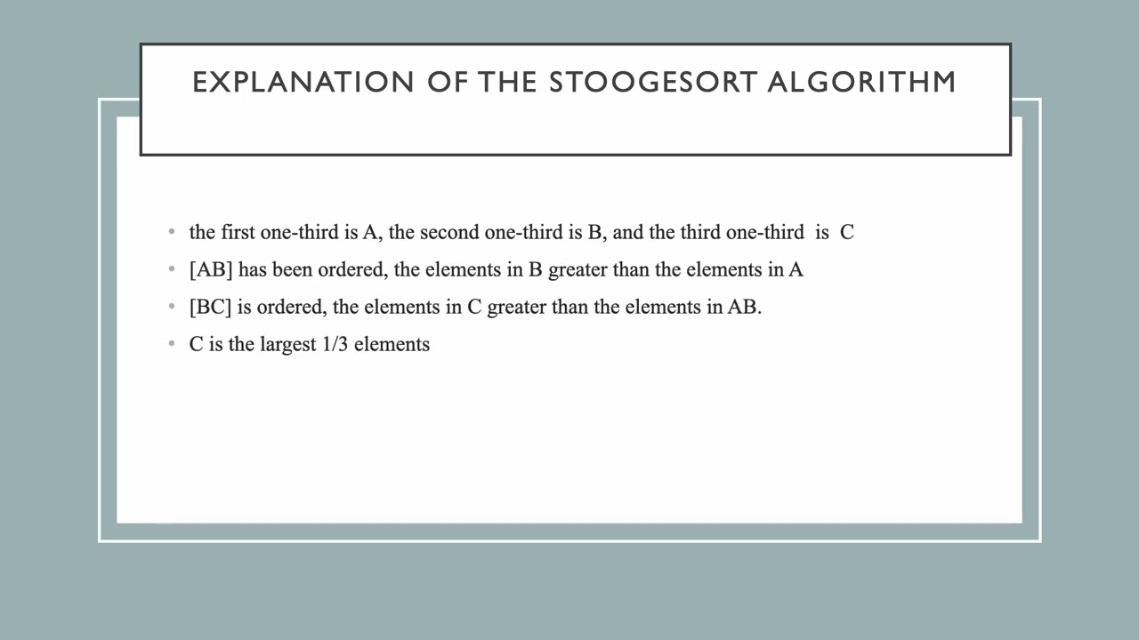 Stooge Sort-Yiqing Wang