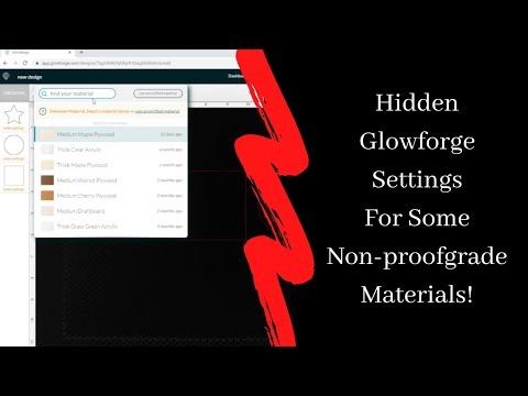 Hidden Glowforge Settings!