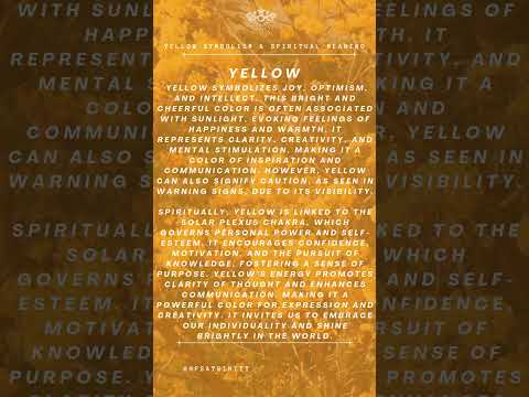 The Color Yellow: Symbolism & Spiritual Meaning #yellow #color #symbolism #meaning #learncolors