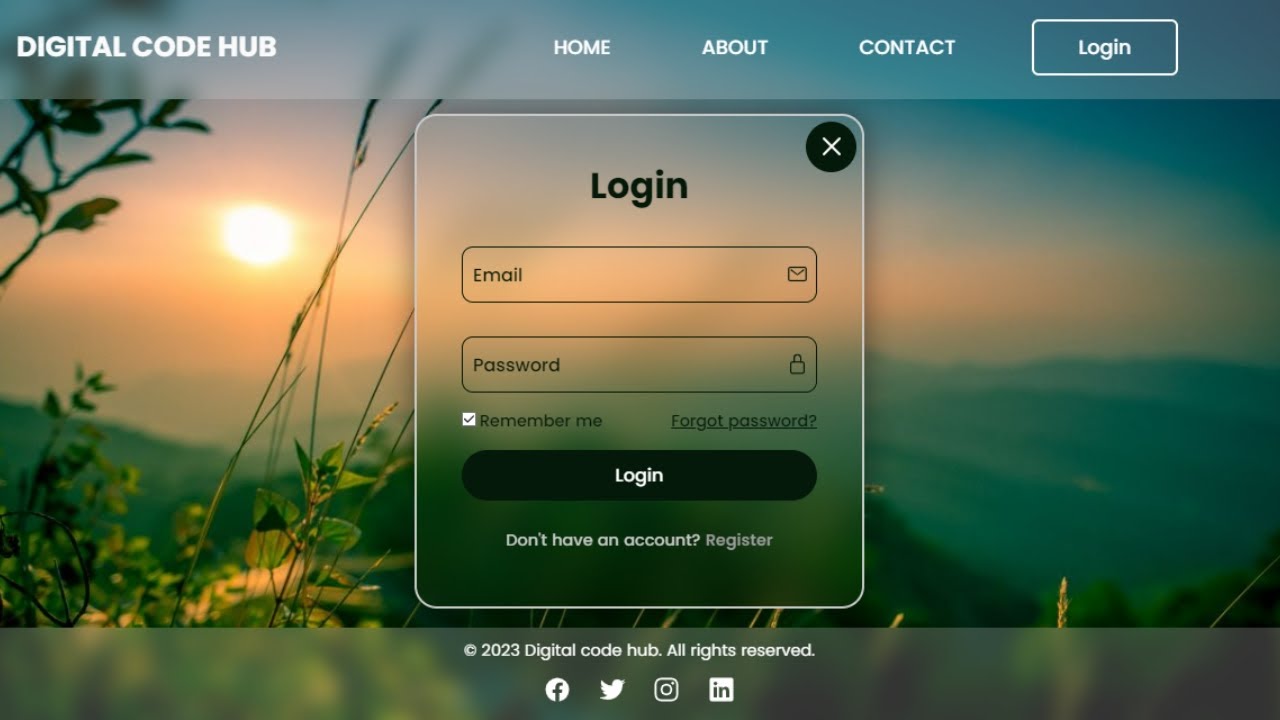Creating a Responsive Login and Registration Form with HTML, CSS, and ...