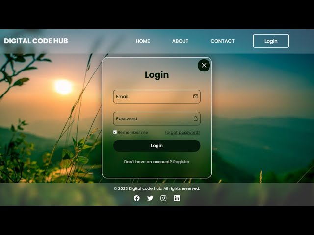 Creating a Responsive Login and Registration Form with HTML, CSS, and JavaScript in 2023 ...