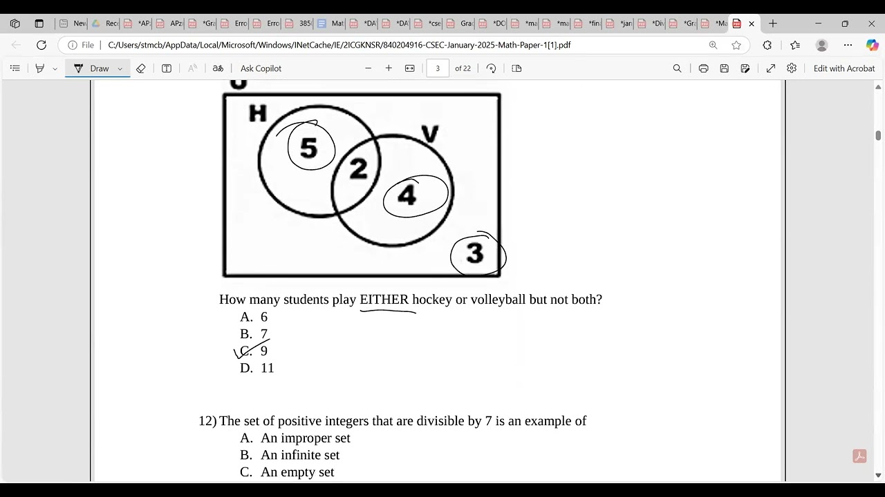 CXC MATH PAPER 1 2025