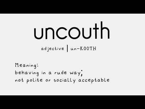 uncouth | word of the day
