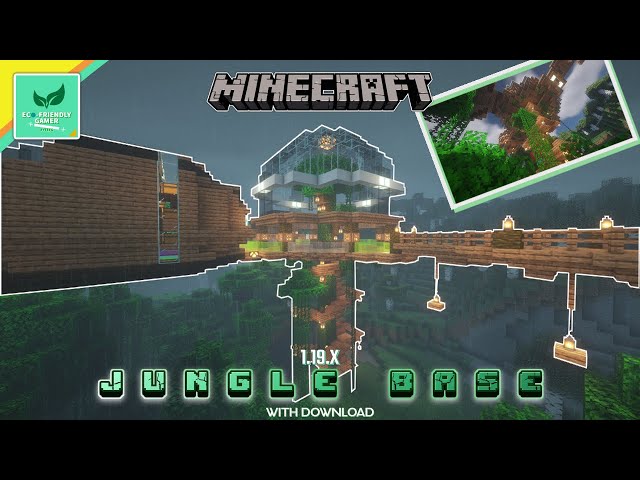 Minecraft Mega Jungle Build || Detailed build with chest room and bed ...