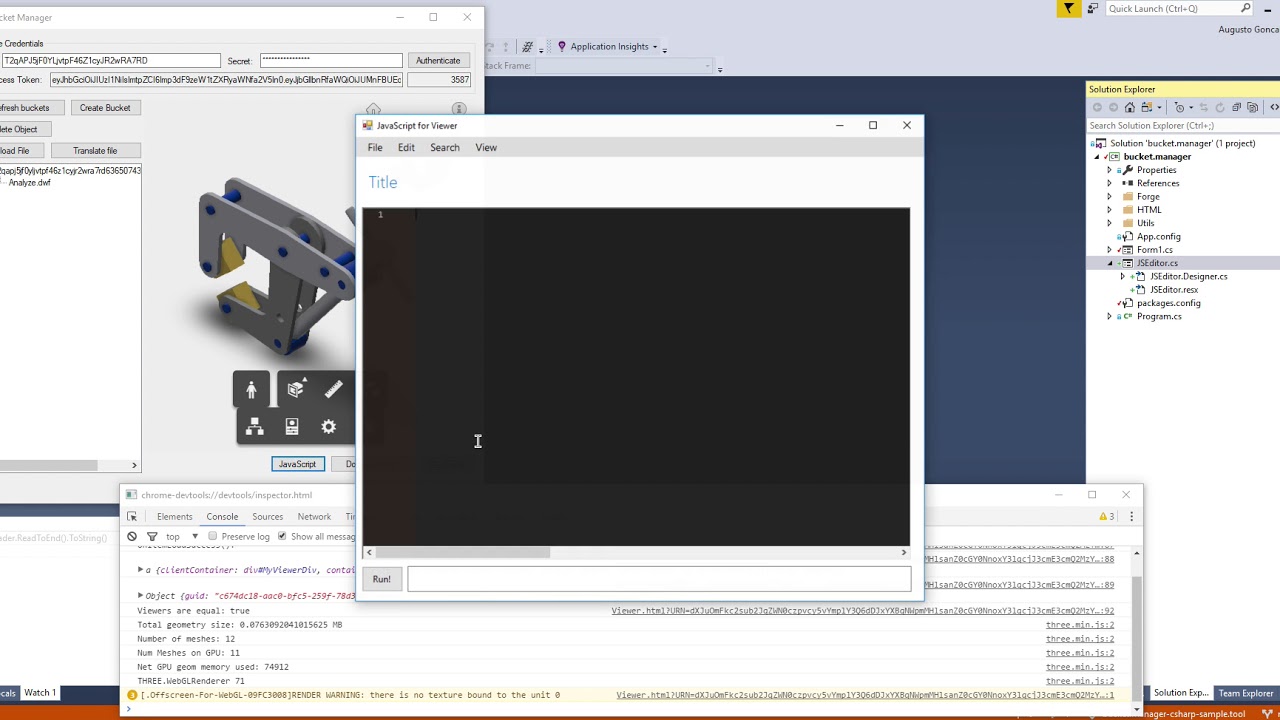 Running JavaScript code with Viewer