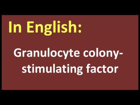 Granulocyte colony stimulating factor arabic MEANING