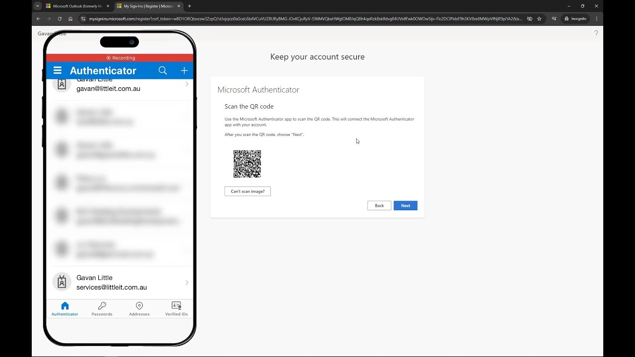 Setting up Two-factor authentication (2FA) using Microsoft Authenticator app