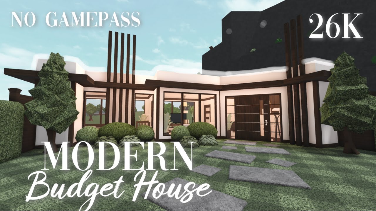 Roblox Bloxburg - No Gamepass Affordable Modern House - Minami Oroi