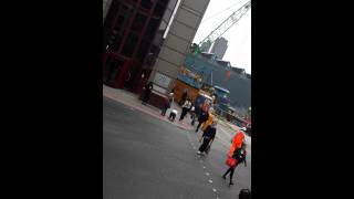 There Is A Man Being Led Around London On A Leash