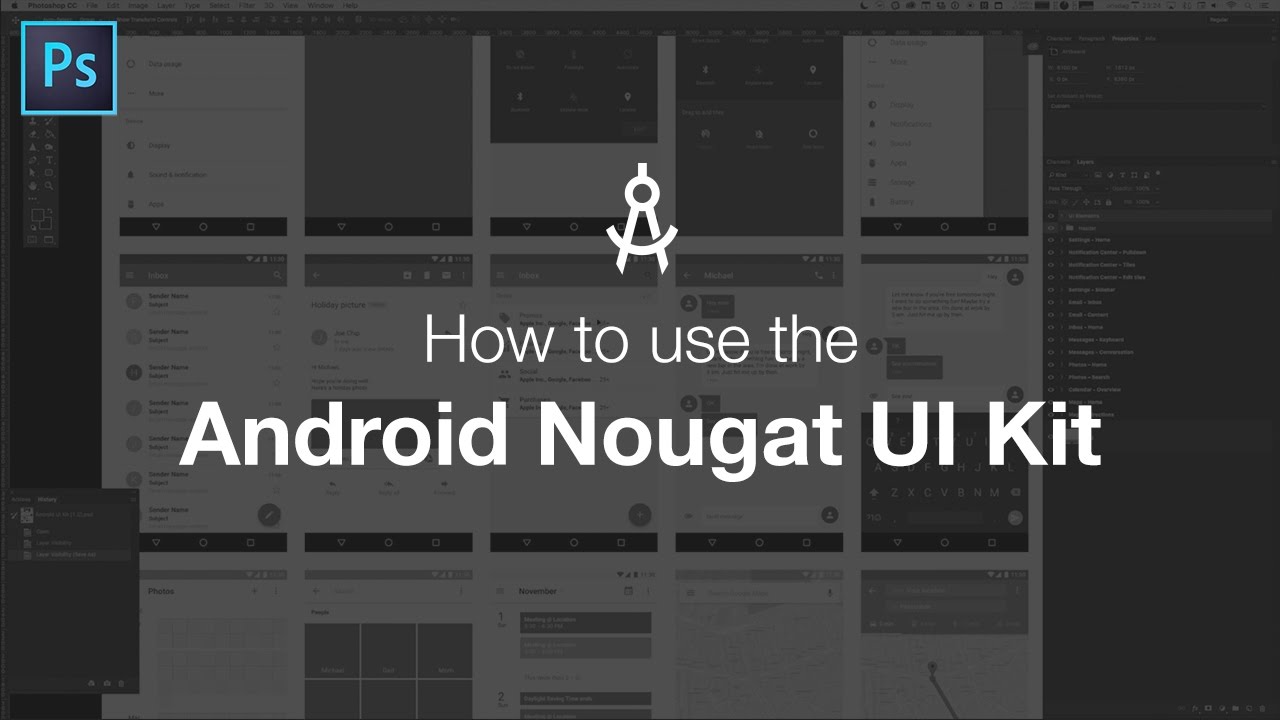 How to use the Android Nougat UI Kit for Photoshop