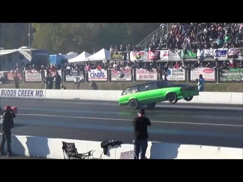 Chevy Malibu vs Ford Mustang World Cup Finals Drag Track Action