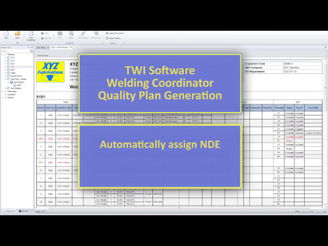Welding Coordinator - Quality Plan Generation