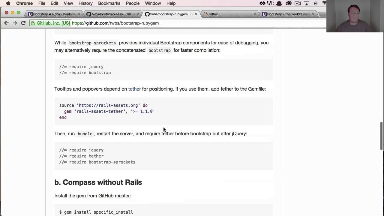 Using Bootstrap 4 Rubygem with Rails