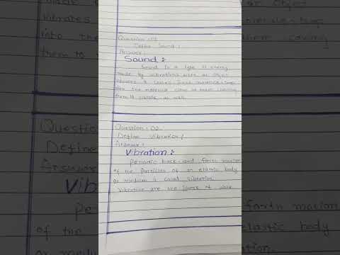 Define sound ...Define vibration #english #sound #physics #vibration