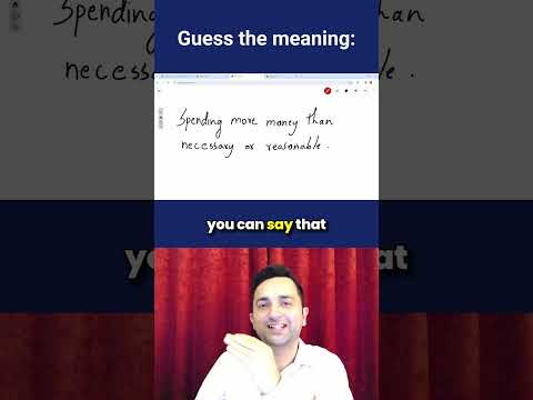 "Extravagant" meaning in English