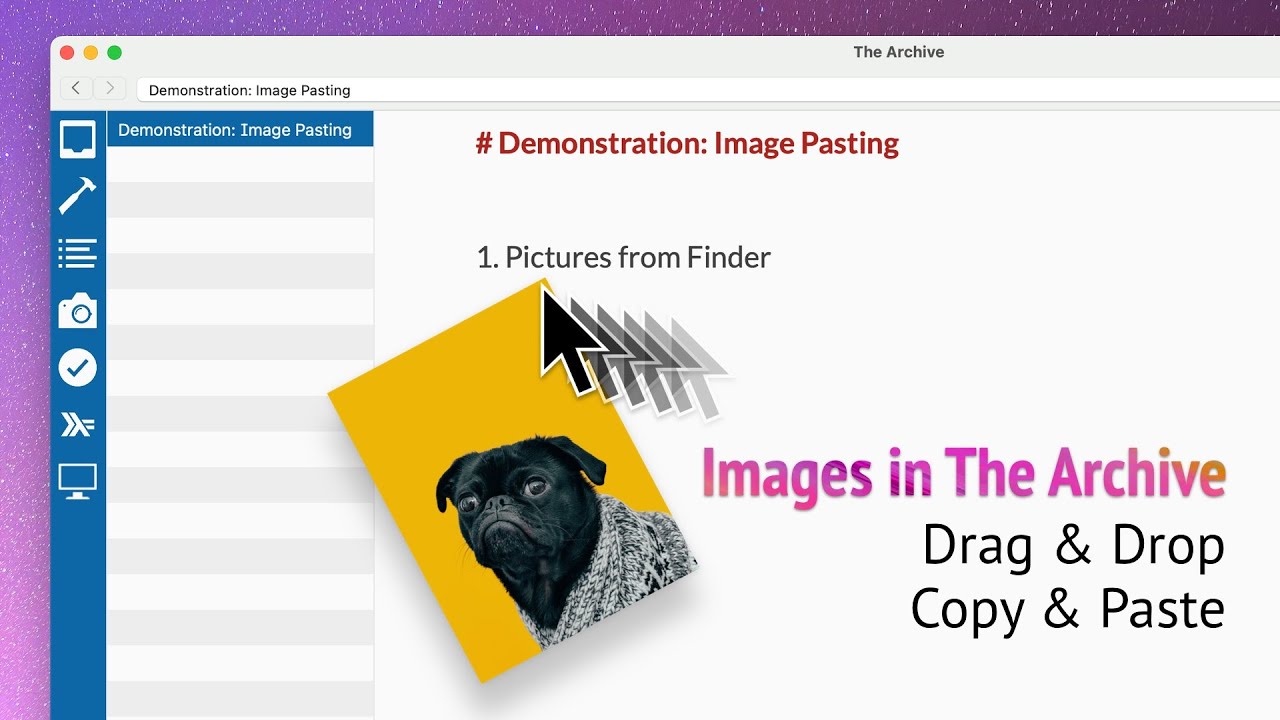 Put images into your plain text notes! – The Archive for Mac