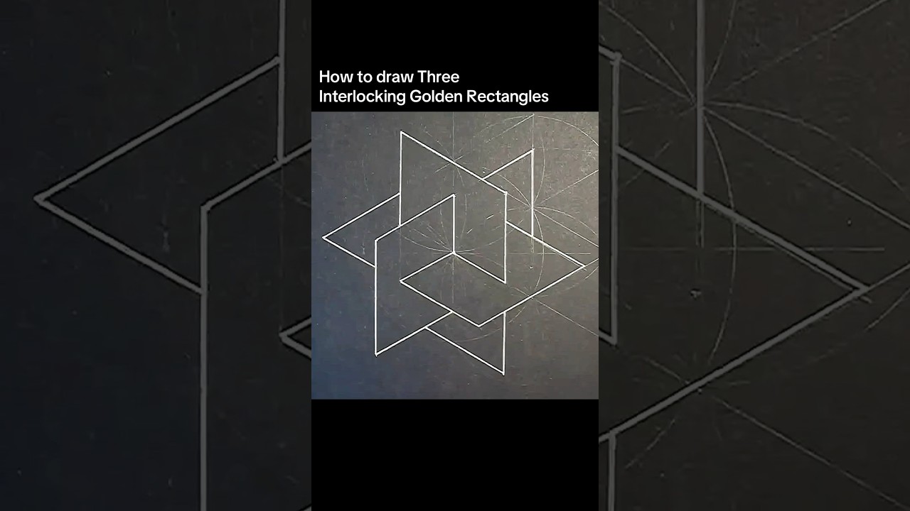 How to draw three Interlocking Golden Rectangles
