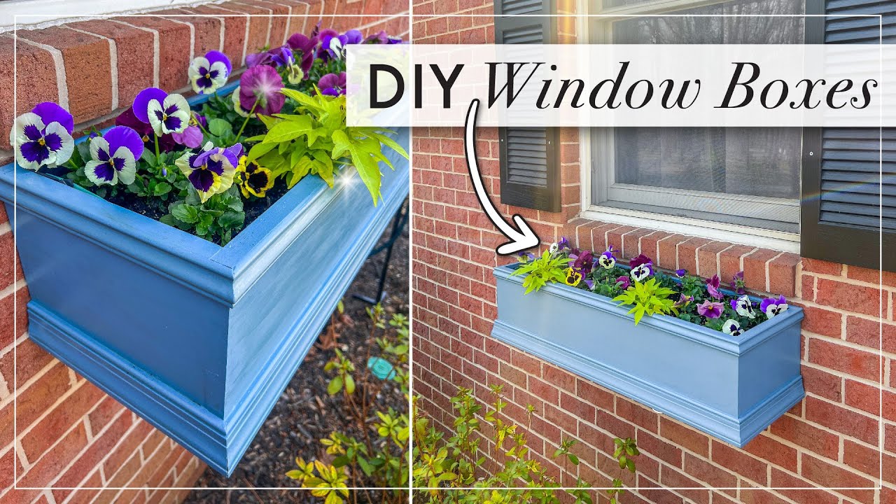 DIY Window Planter Box | How to Build Window Boxes | Painted Window Box Ideas