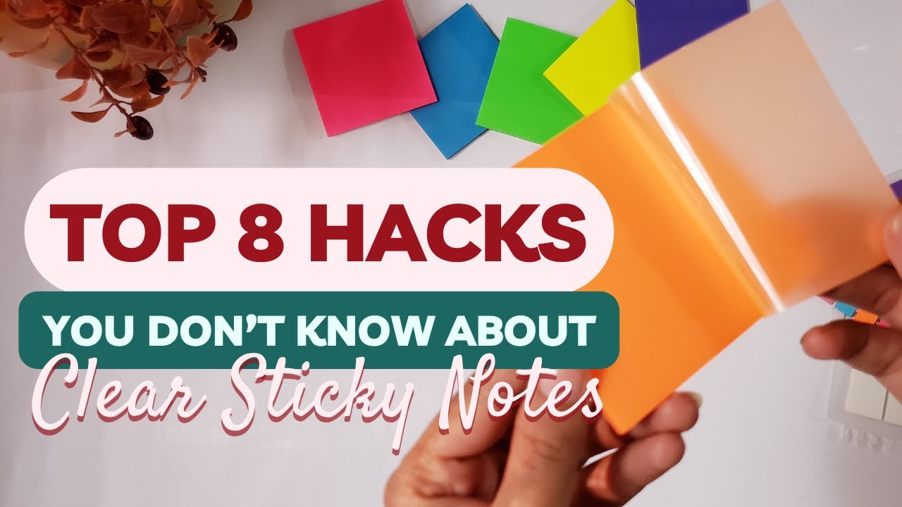 How to Use Transparent Sticky Notes? & It's 8 Hacks 😍✍️  #hacks