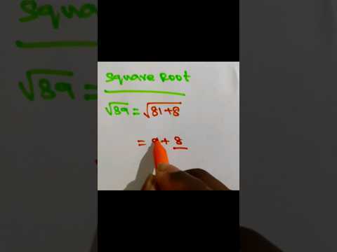 Best tricks (square root of 89) #squareroot #maths #tricks #trick