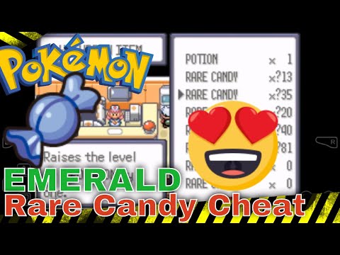 Pokemon Emerald Rare Candy GameShark Cheat Codes for GBA