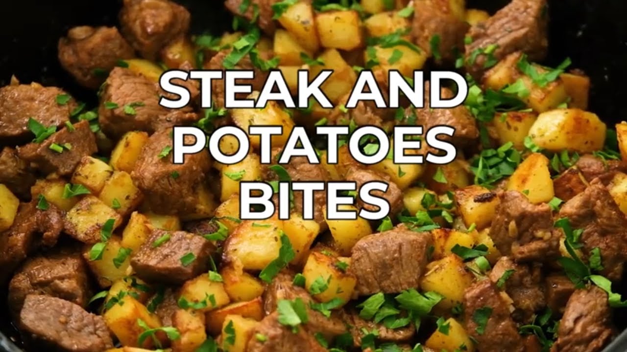 How to Make Garlic Butter Steak And Potatoes!