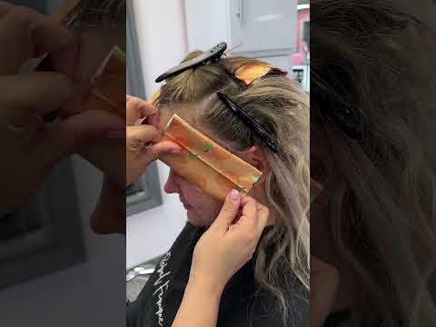 Face Framing Highlight Technique #hairlinehighlights #haircolor