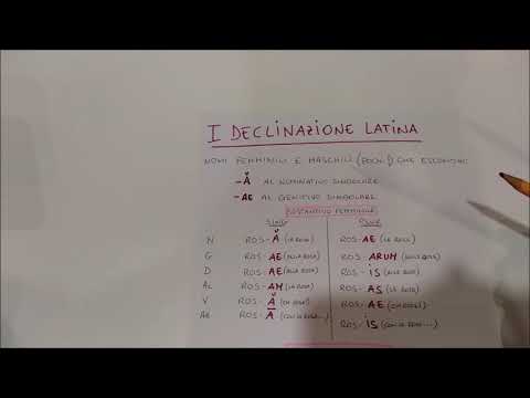 Lezione 2 - La prima declinazione latina