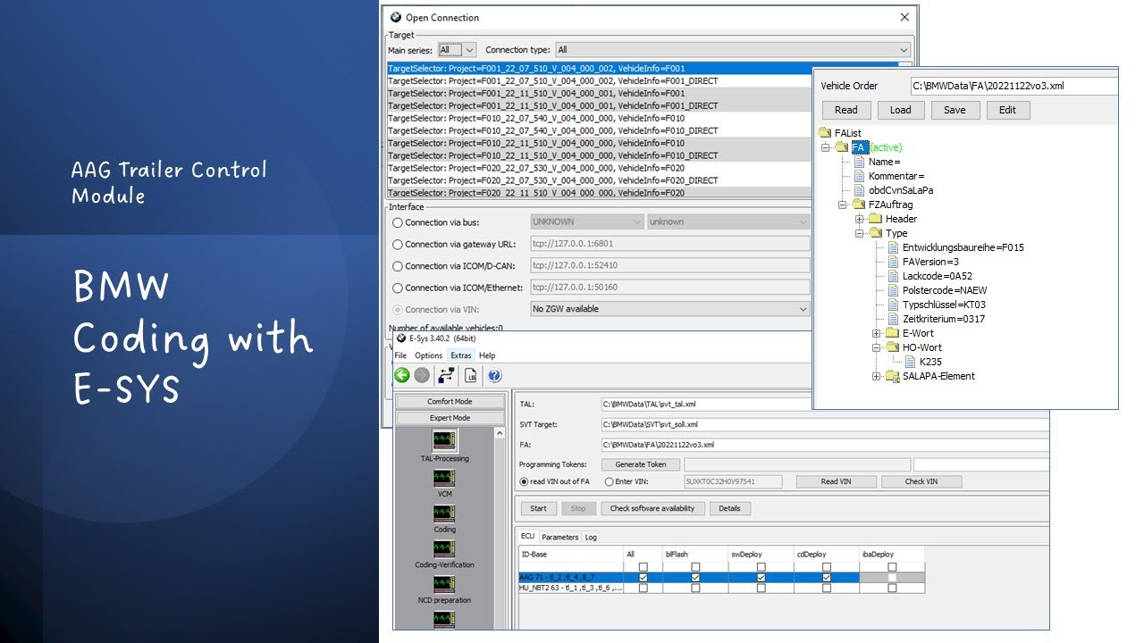 BMW Coding - AAG Trailer Control Module with E-Sys